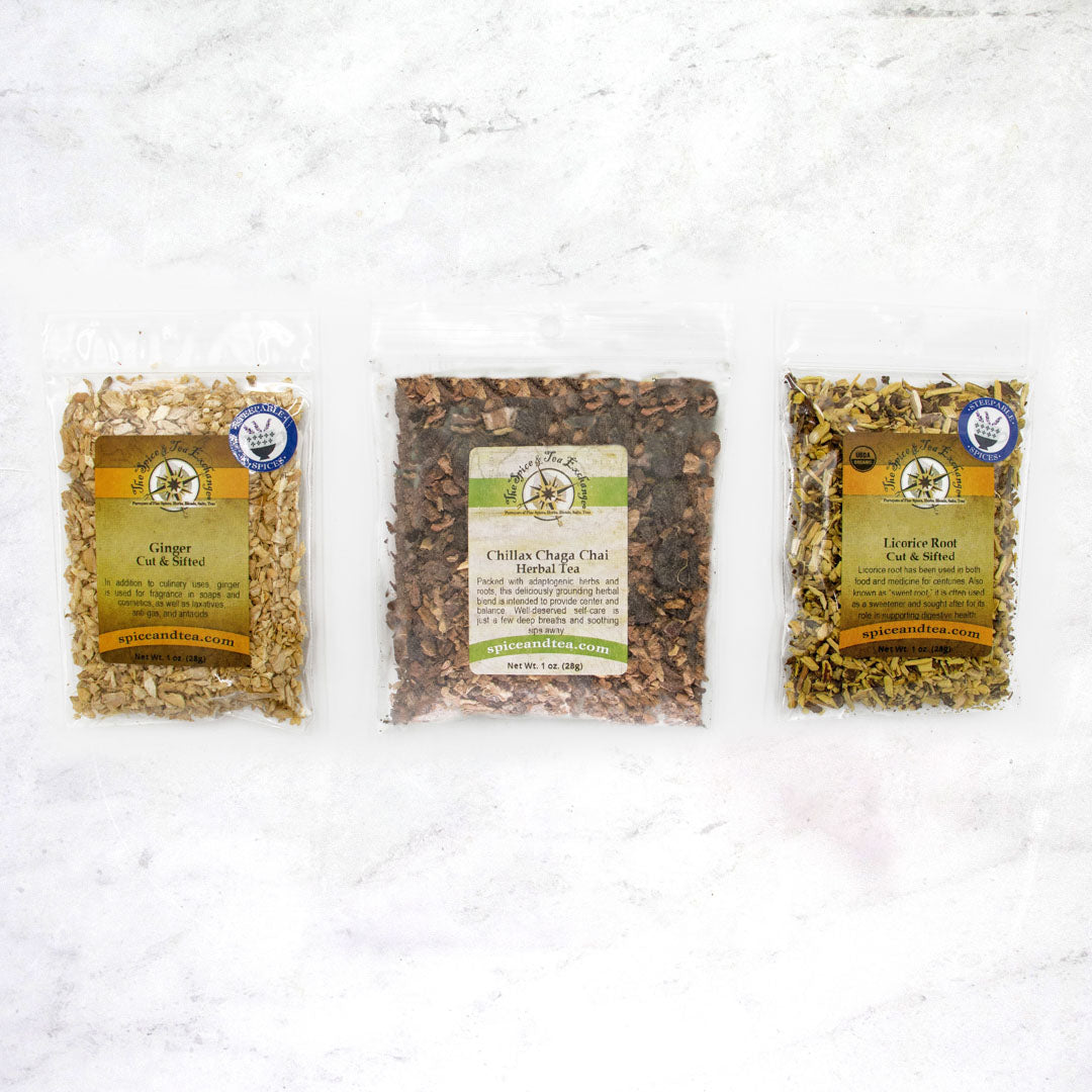 Chaga Cold Comfort Sampler | The Spice & Tea Exchange