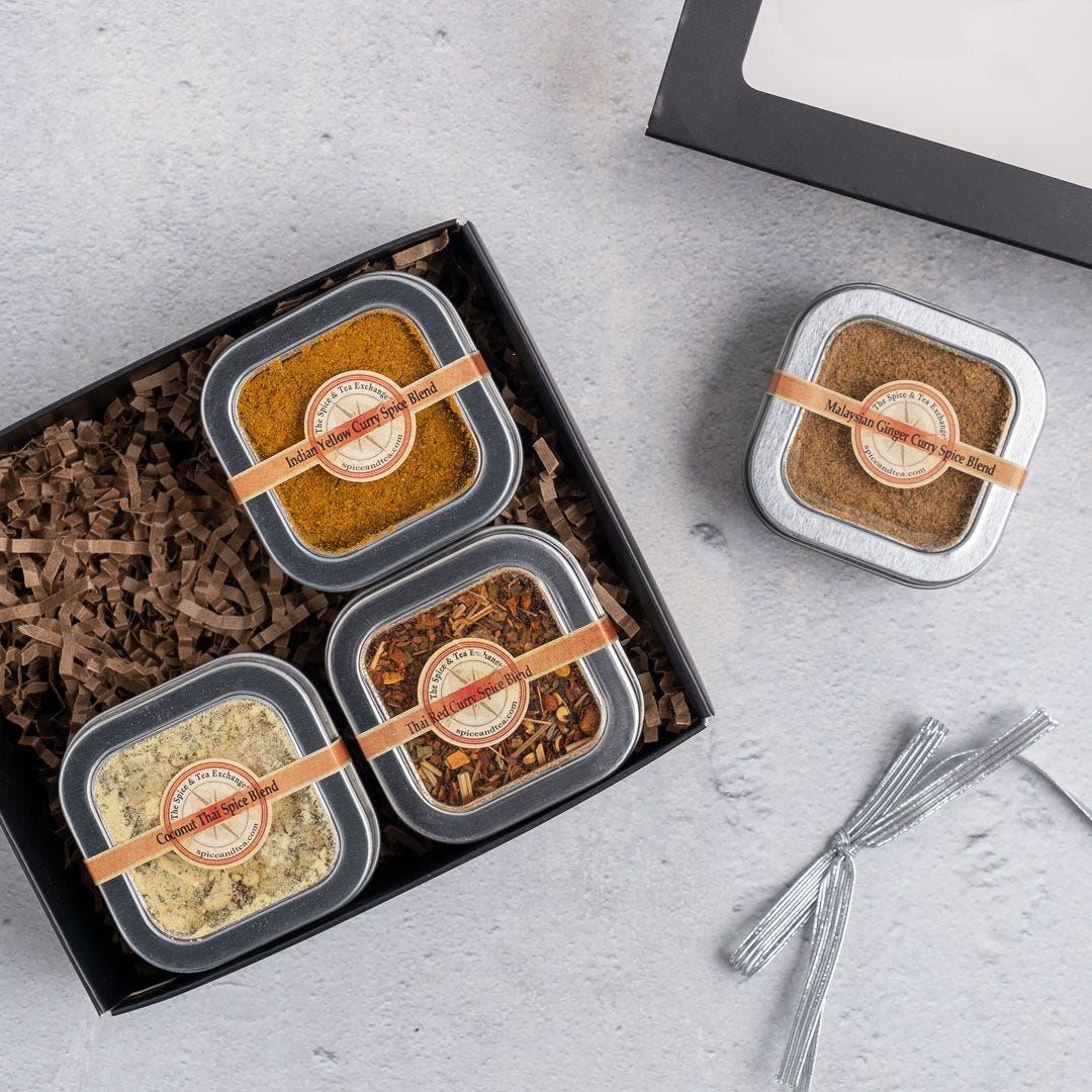 Curry Lover's 4 Tin Gift Box | The Spice & Tea Exchange